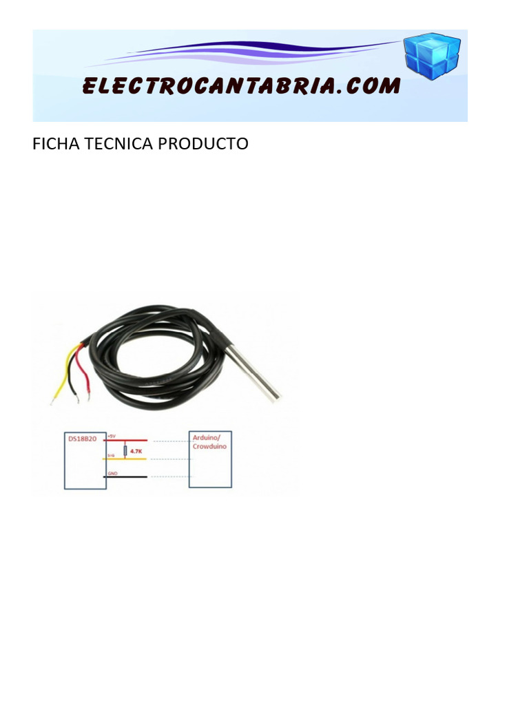 FICHA TECNICA DS18b20 | PDF