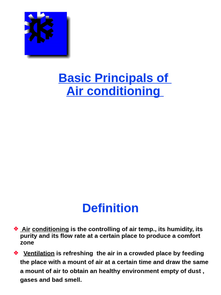 Basic Principals of Air Conditioning (تضارب) | PDF