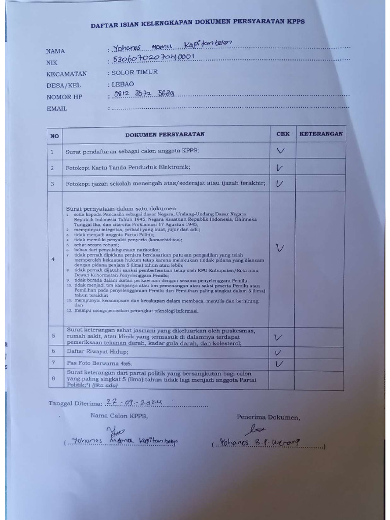 Calon KPPS Lebao, Nyoman | PDF