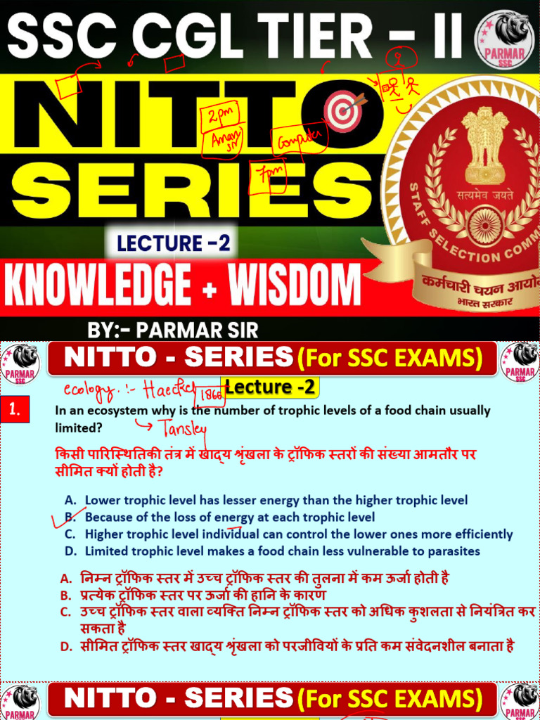 Lecture - 2 (Nitto Series For SSC Exams) | PDF