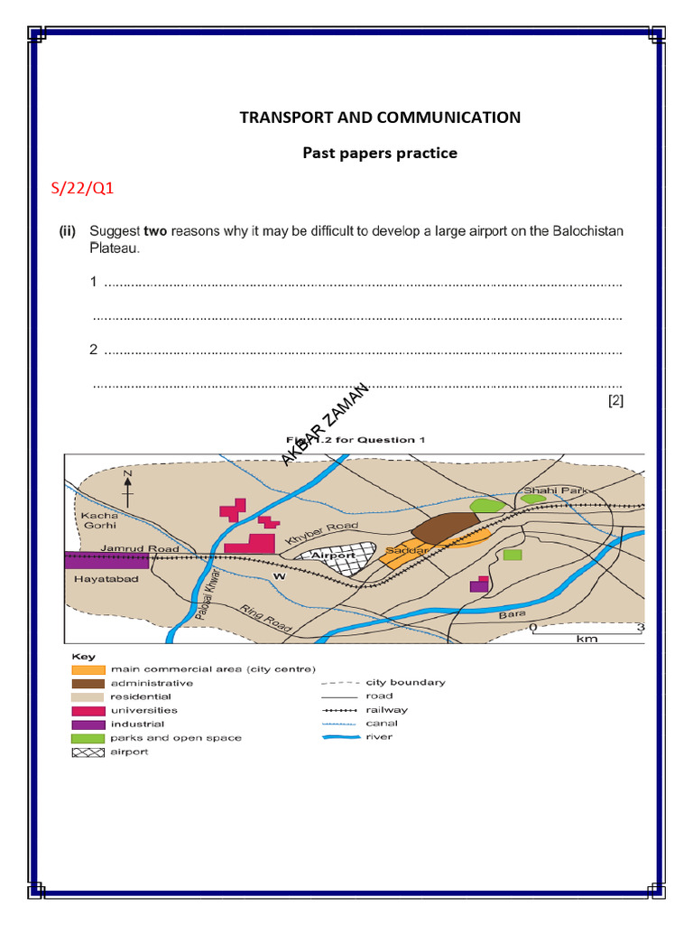 Transport & Communicates Past Papers | PDF | Airport | Port
