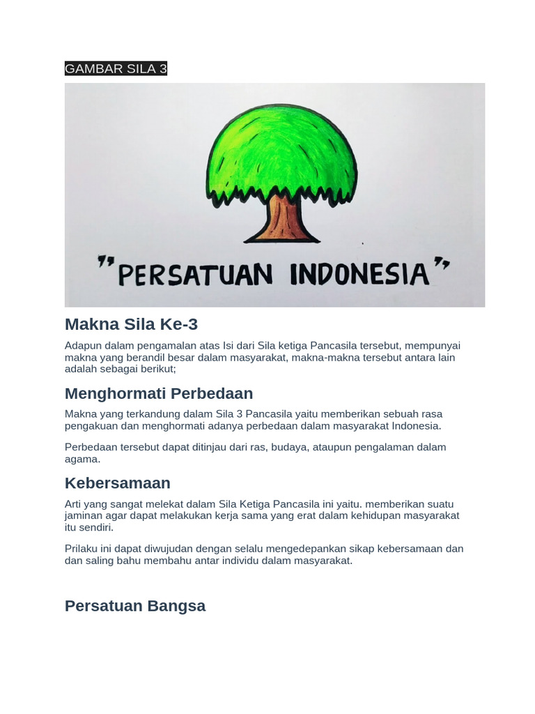 Gambar Sila 3 | PDF