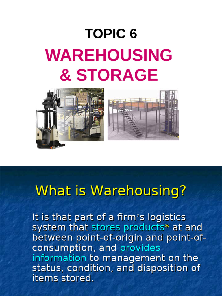 06 Warehousing Storage | PDF