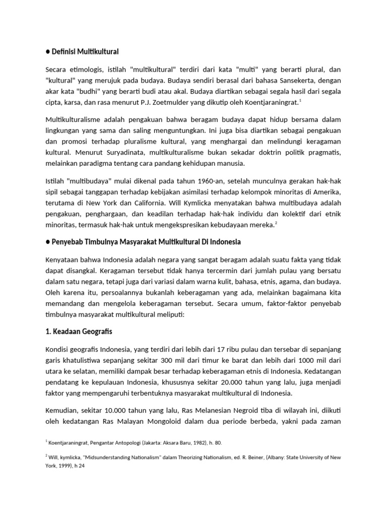 Peran Agama Dalam Masyarakat Multikultural | PDF