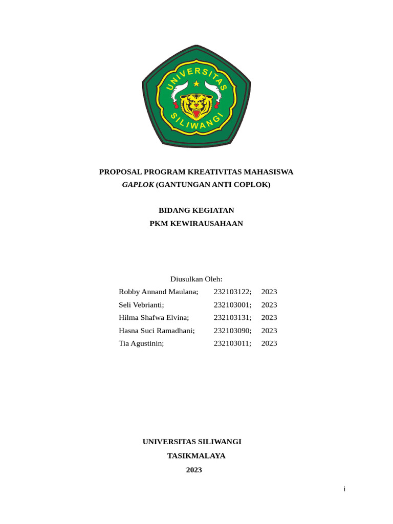 DONE-Proposal - PKM - Revisi - Baru - KEL 15 | PDF