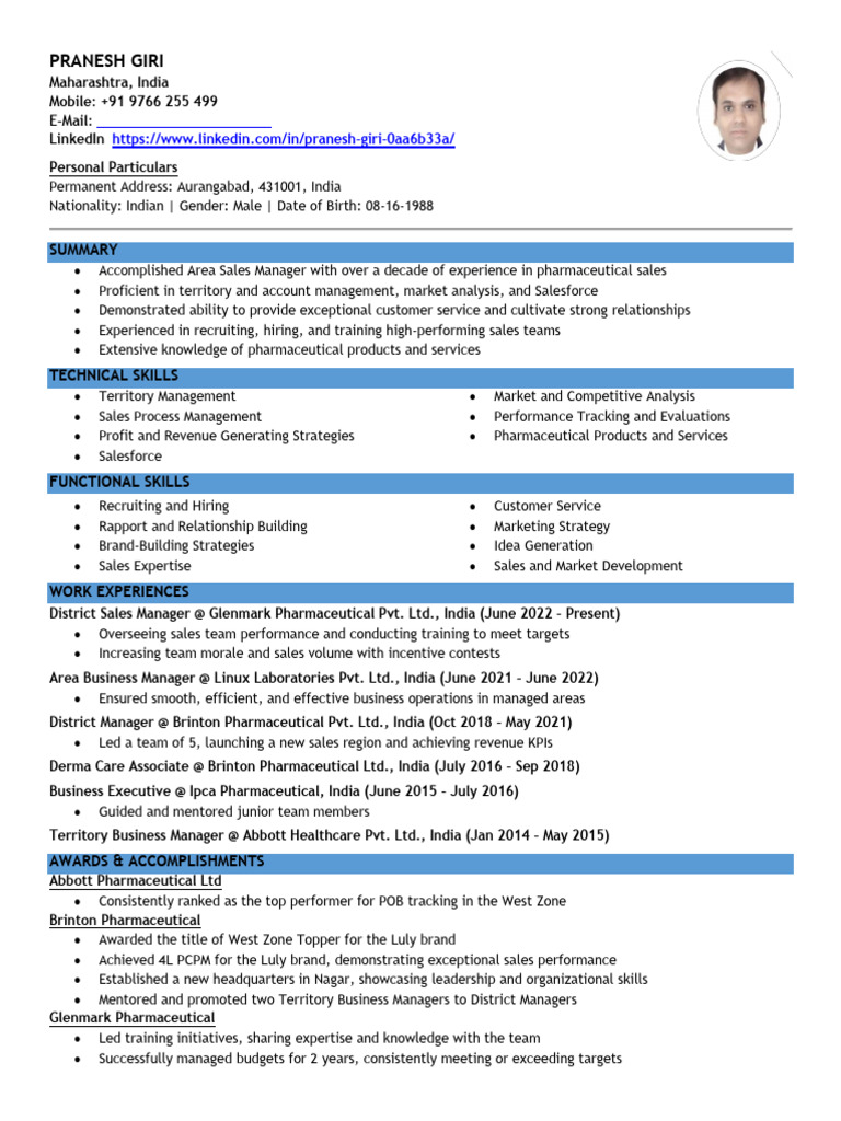 Resume Pran Esh Giri | PDF