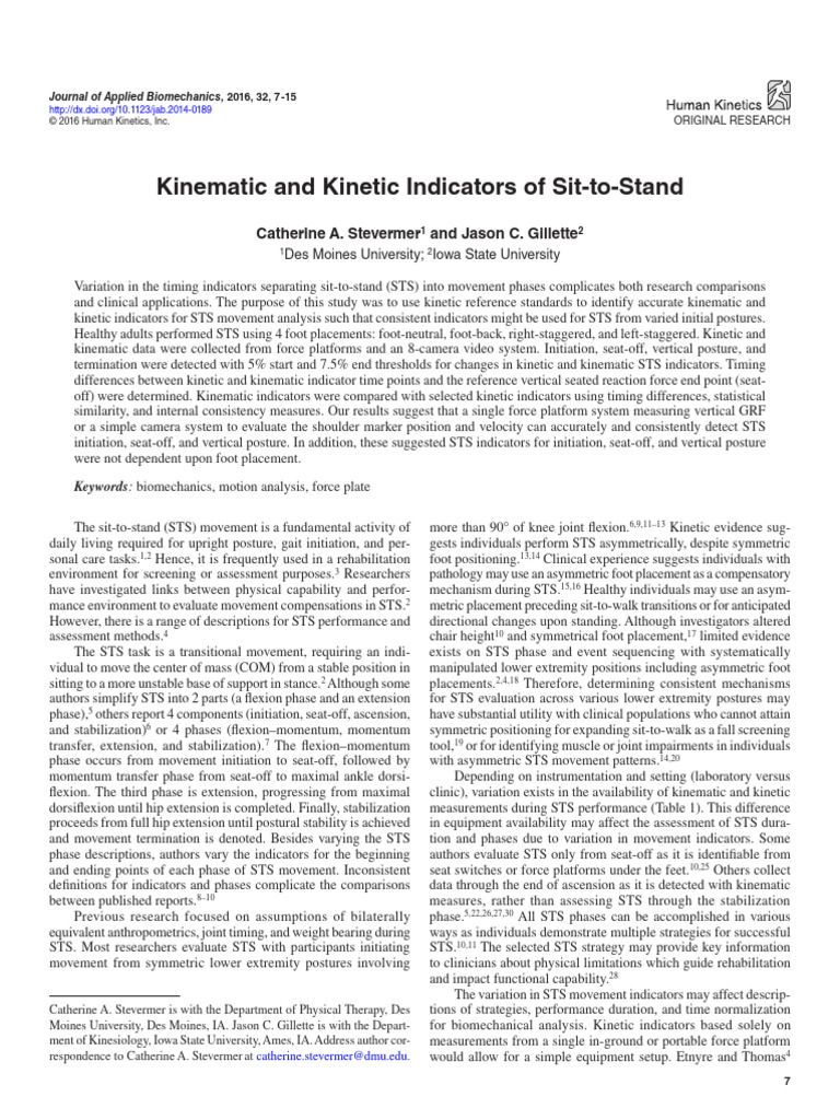 Kinematic Indicator STS | PDF