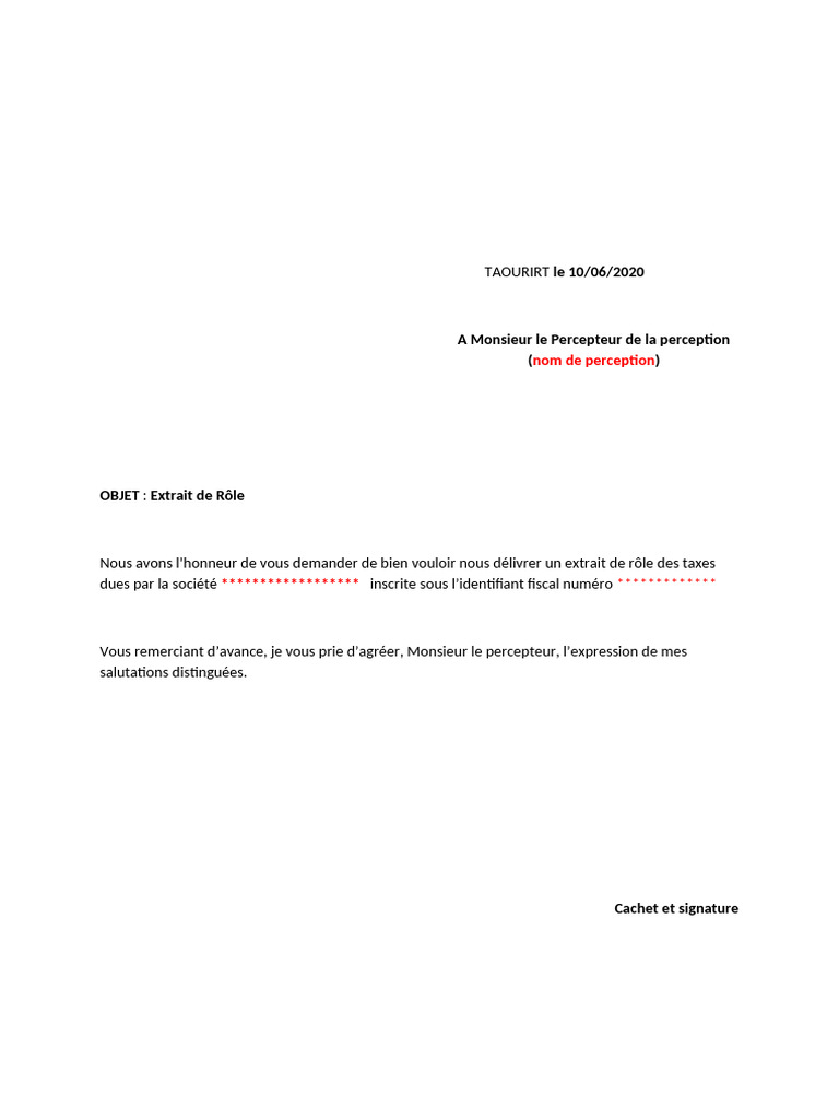 Extrait de Rôle | PDF