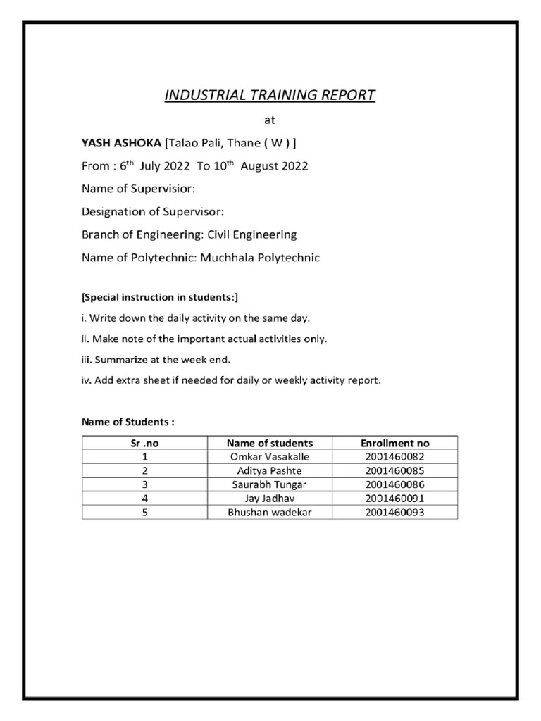 Itr Final Report Pdf