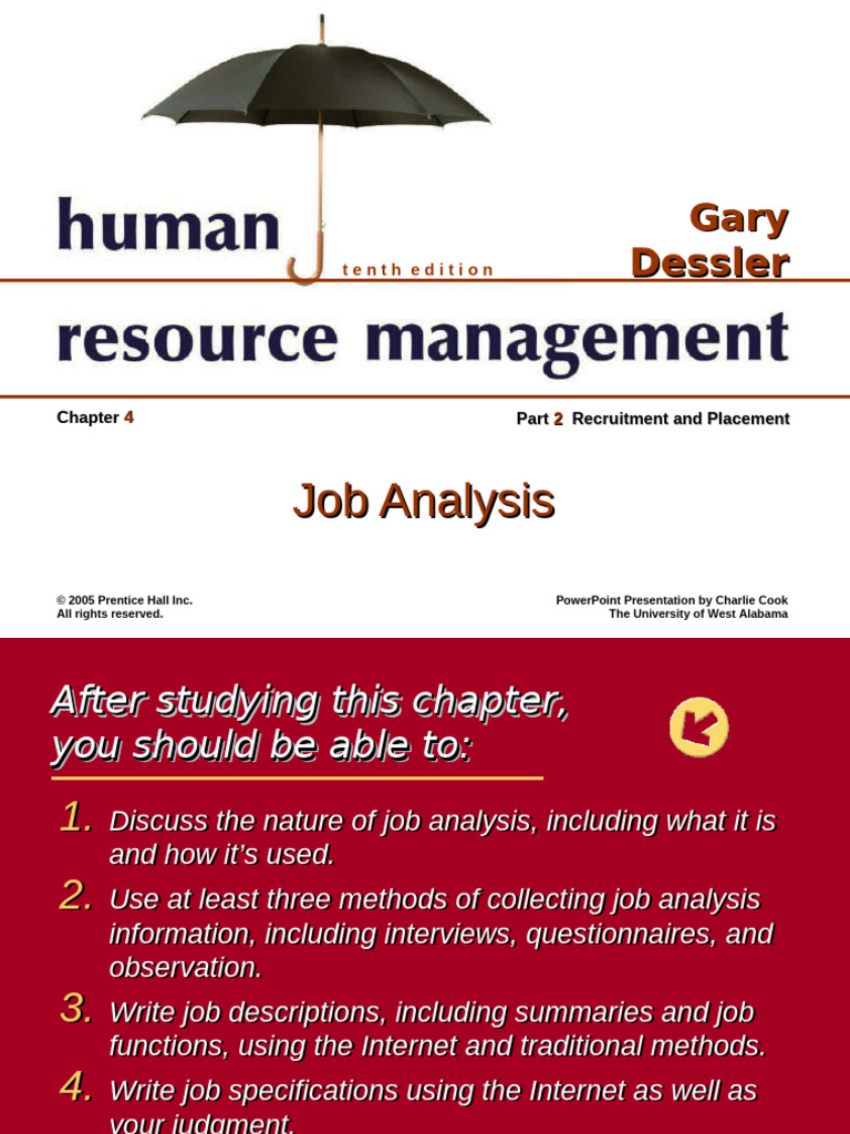Ch.4 Job Analysis | PDF