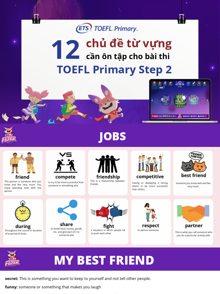 12 Chủ Đề Từ Vựng TOEFL PRIMARY STEP 2 | PDF