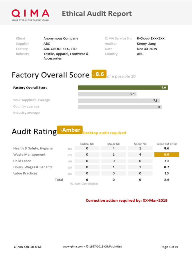 QIMA - Audit - Ethical | PDF