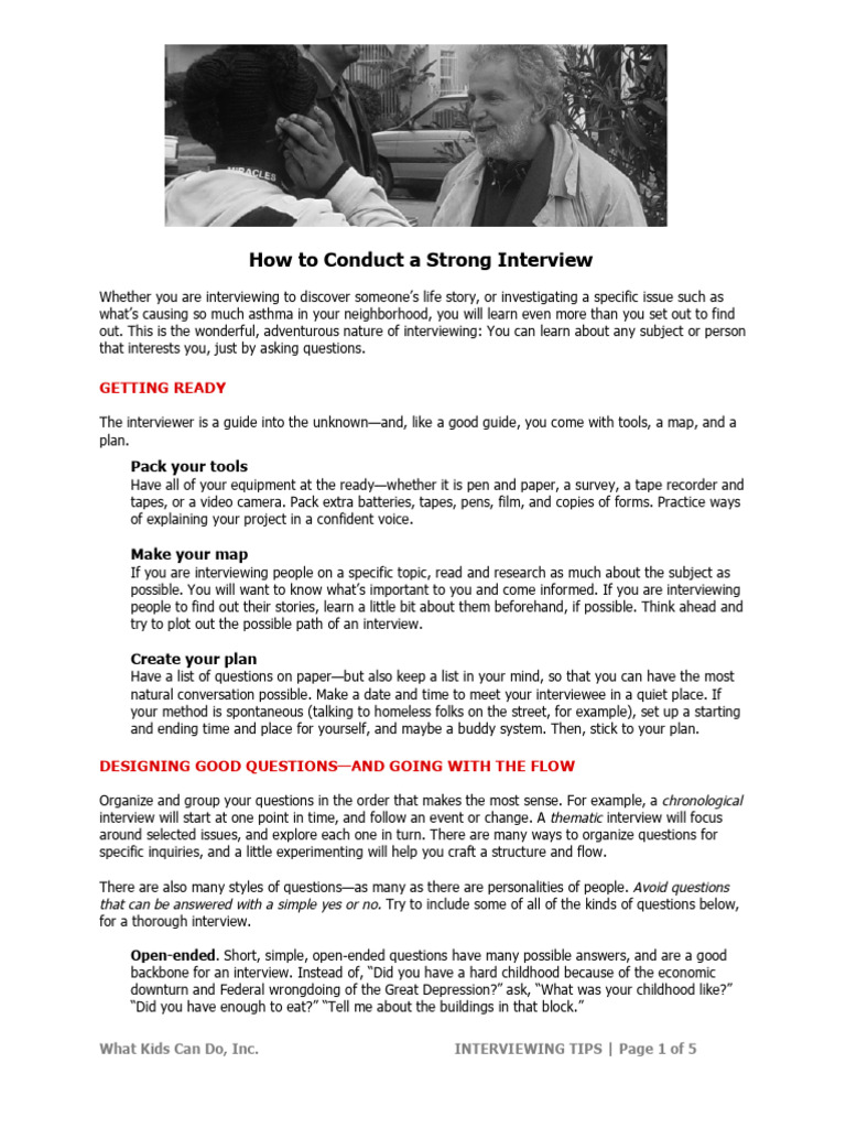 INTERVIEWING TIP SHEET | PDF