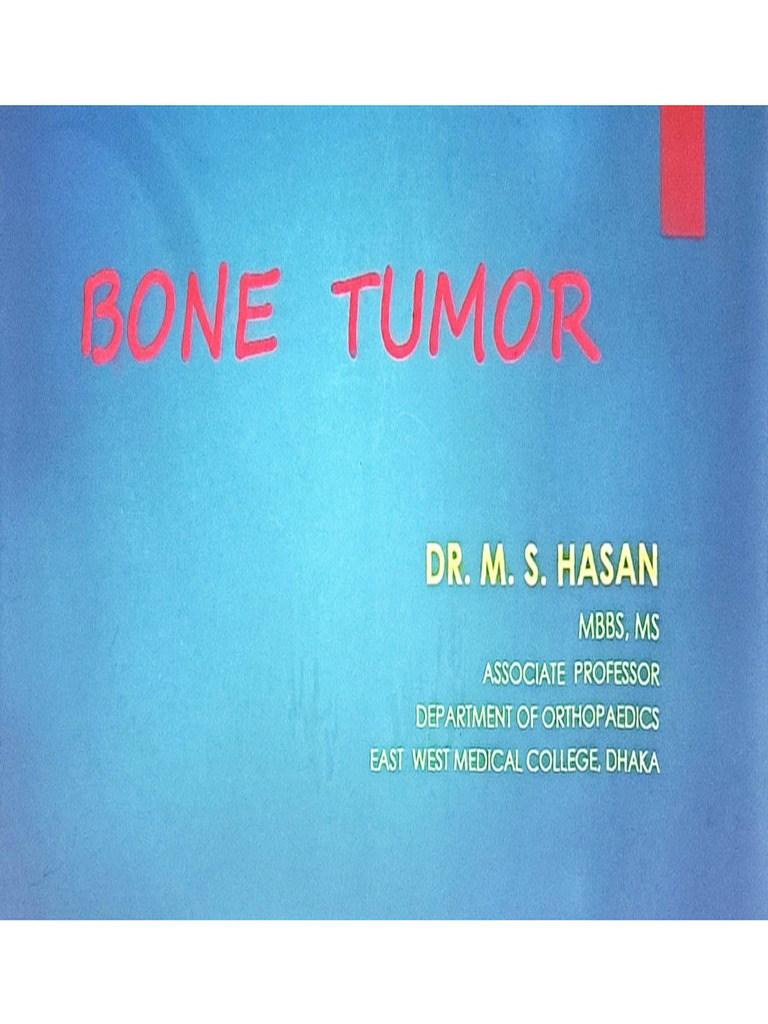 Orthopedics Bone Tumour | PDF