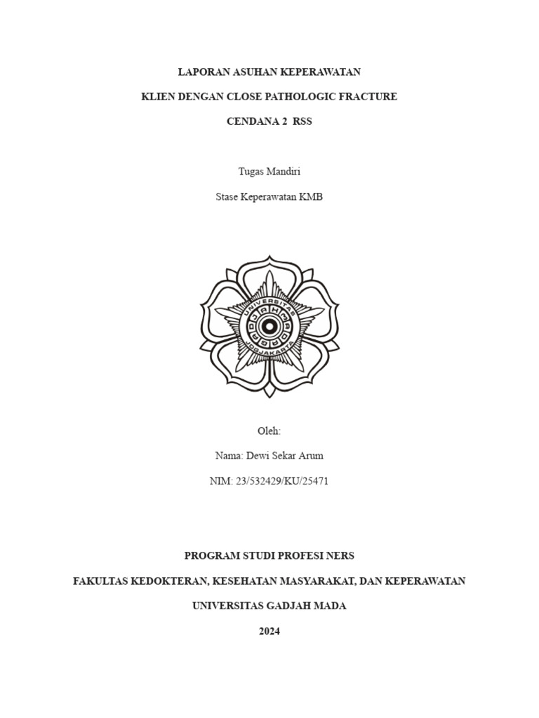 Askep - Close Pathologic Fracture of The Neck Femur - Agustus - Dewi Sekar Arum | PDF
