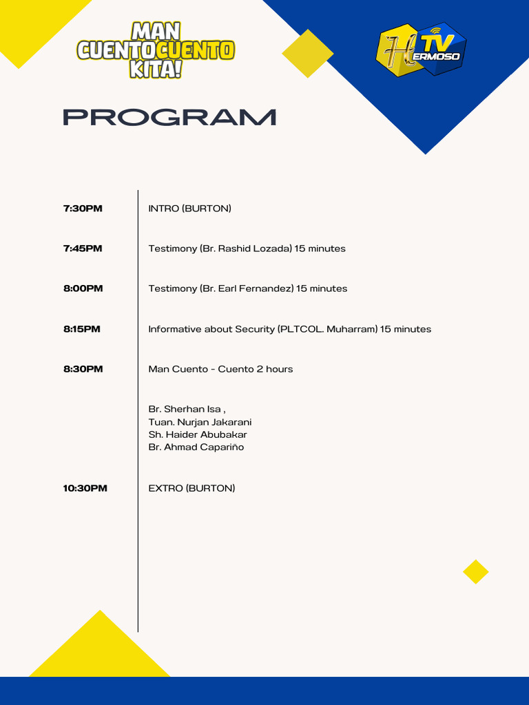 Navy and Beige Earthy Annual Tech Event Program | PDF