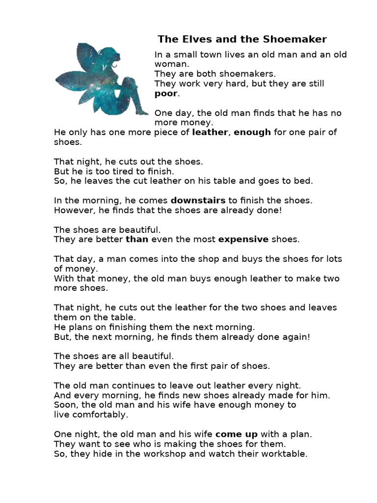 The Elves and The Shoemaker | PDF