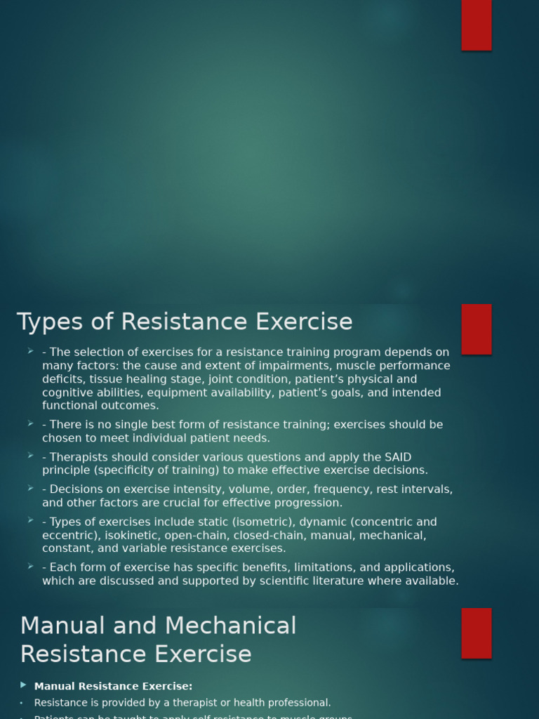 Types of Resistance Exercise | PDF