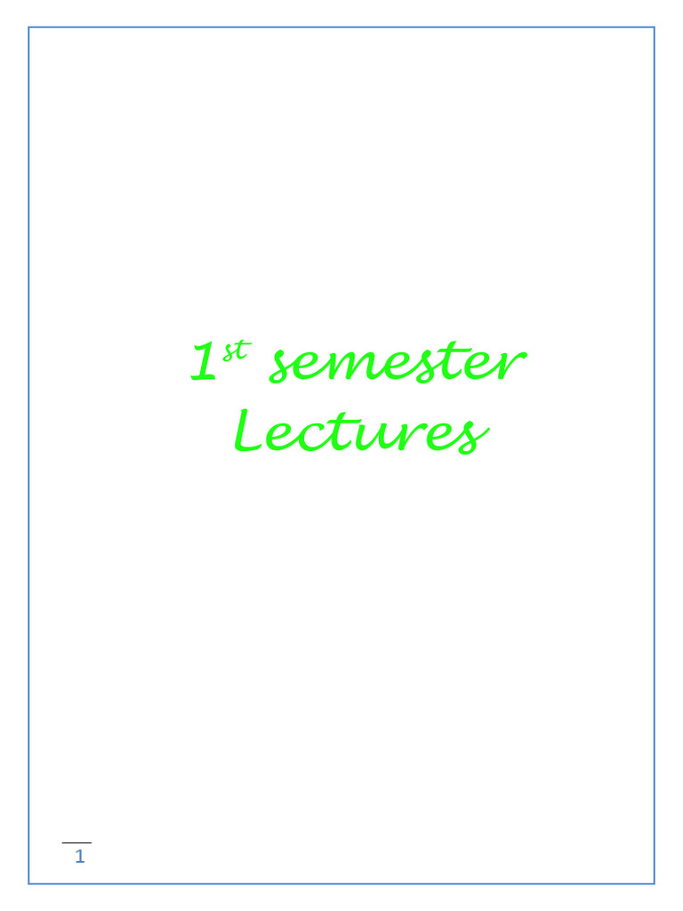 425 1st Semester +MCQ | PDF