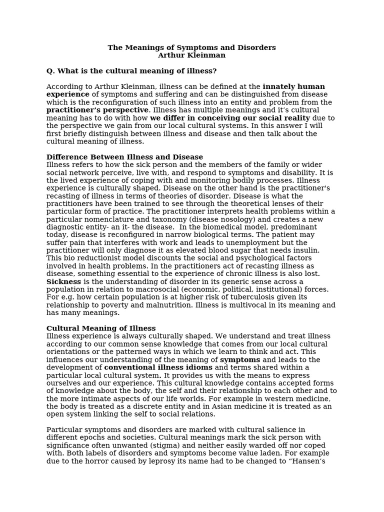 Arthur Kleinman | PDF