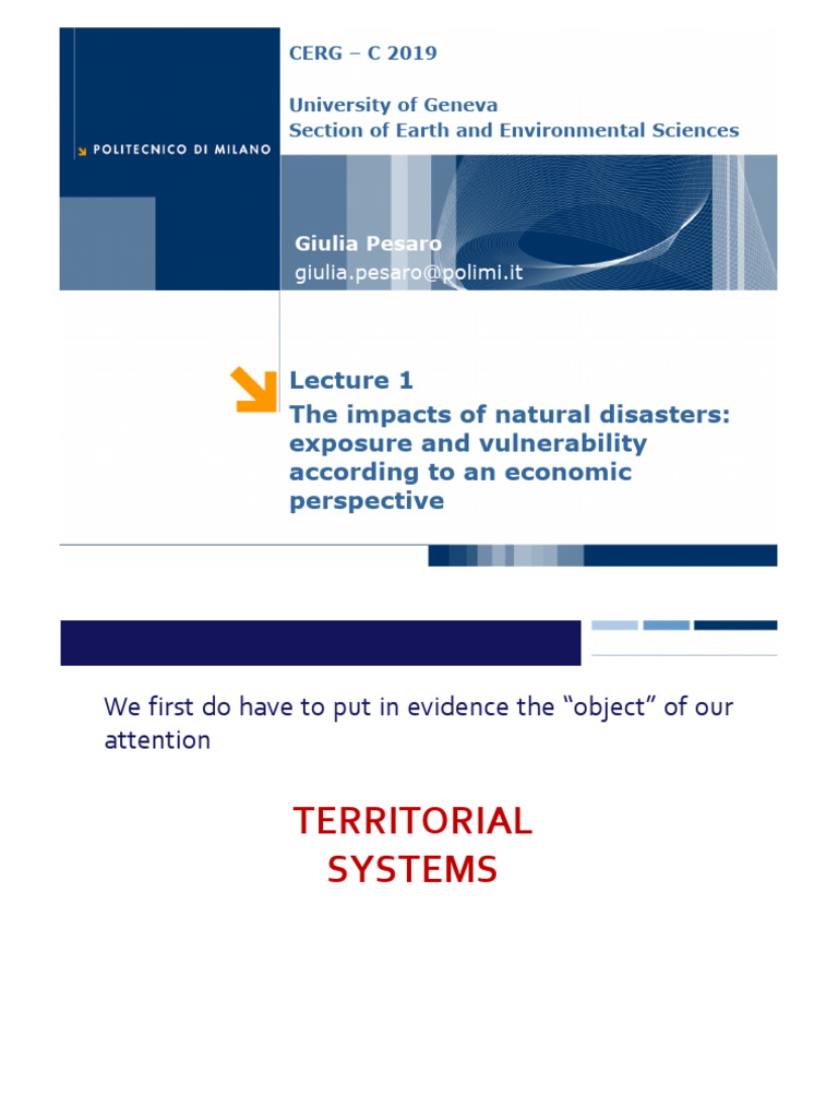 The Impacts of Natural Disasters From An Economic Perspective | PDF