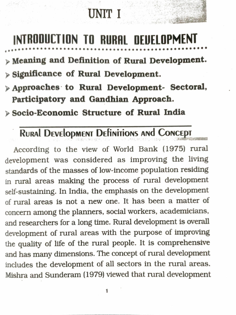 Rural Development | PDF