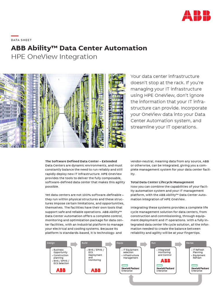 2PAA119390 HPE OneView Integration Data Sheet-3a | PDF