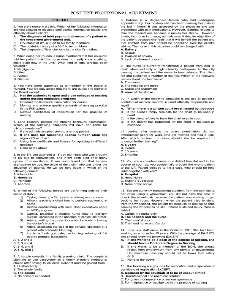 Professional Adjustment | PDF