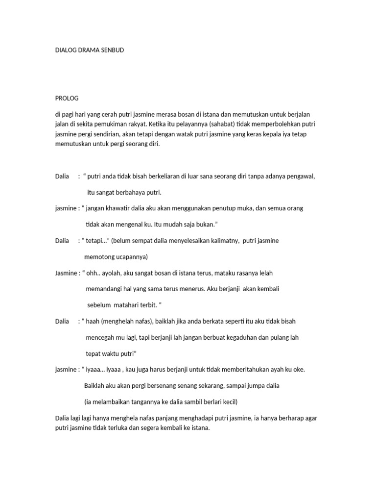 Dialog Drama Senbud | PDF