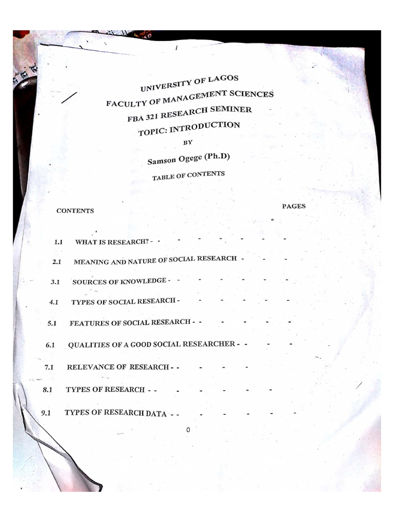 Intro Fba (Research) | PDF