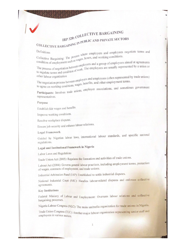 Irp 320 Collective Bargaining | PDF
