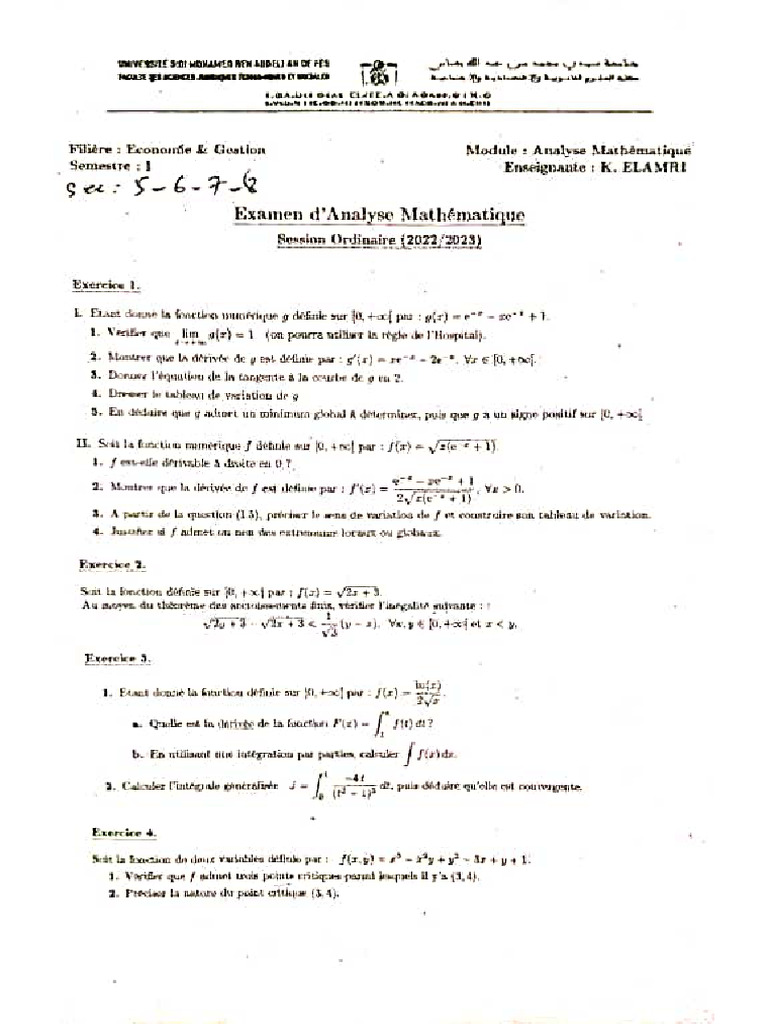 Examan Math s1 Section 5-6-7-8 | PDF