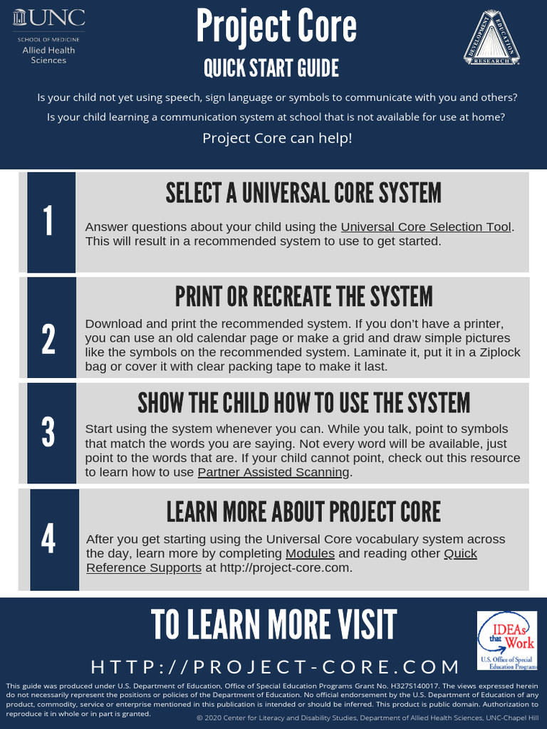 Project Core - Quick Start Guide | PDF