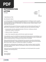 Authorization Letter for LTO Plate Claim | PDF