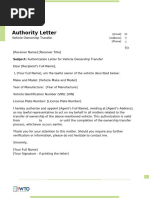 Authorization Letter Lto Claim Plate | PDF