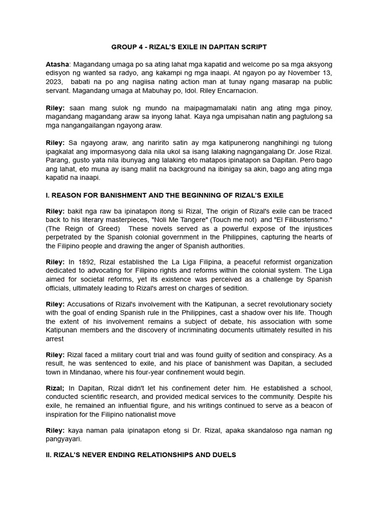 Group 4 Wanted Sa Radyo Report Script | PDF