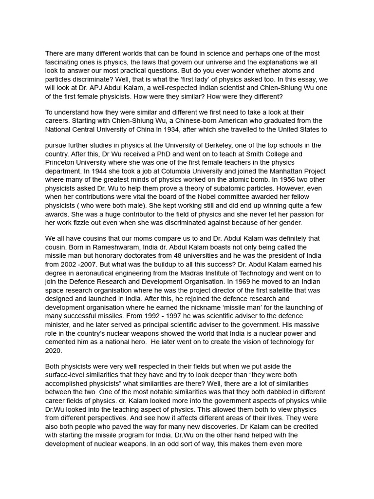 Compare and Contrast Essay Example | PDF