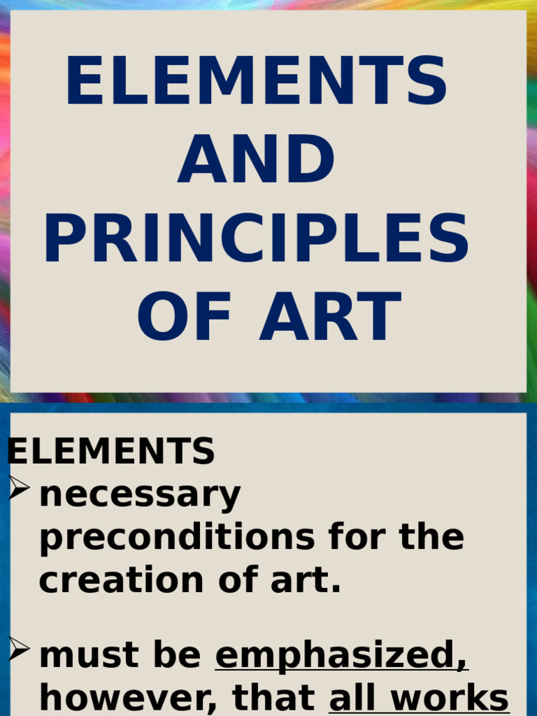 Lesson - 8 - Elements-And-Principles-Of-Art | PDF | Composition (Visual Arts) | Shape