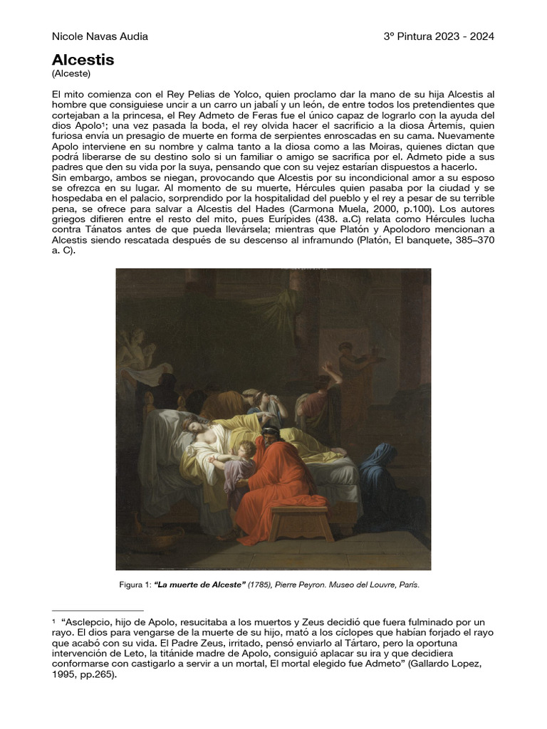 Alcestis en la Pintura: Mito y Arte | PDF | Clásicos