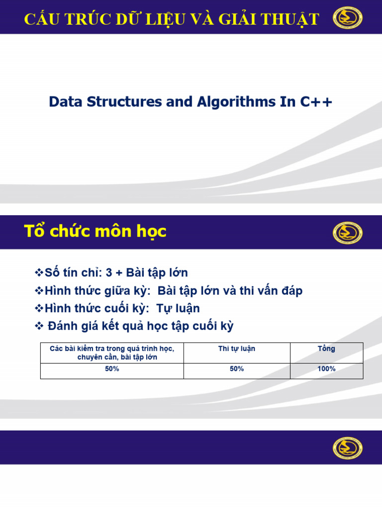 Bai 1 Introduction - Data Structure and Algorithms | PDF Bai 1 Introduction - Data Structure and Algorithms | PDF