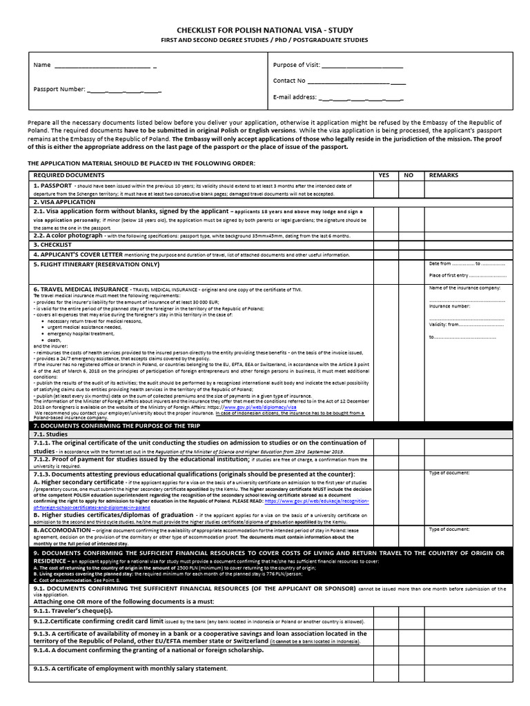 2024 Checklist D Study | PDF