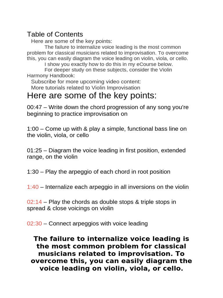 Violin Improvisation Techniques Guide | PDF | Chord (Music) | Violin