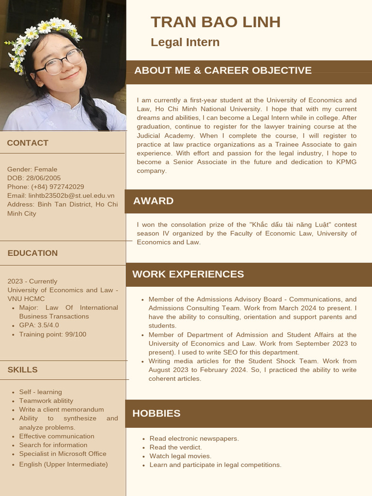 Tran Bao Linh: Legal Intern | PDF