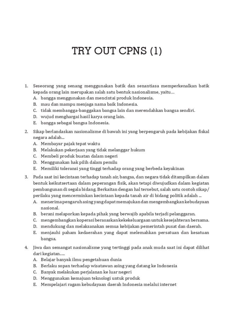 QR Soal Try Out | PDF