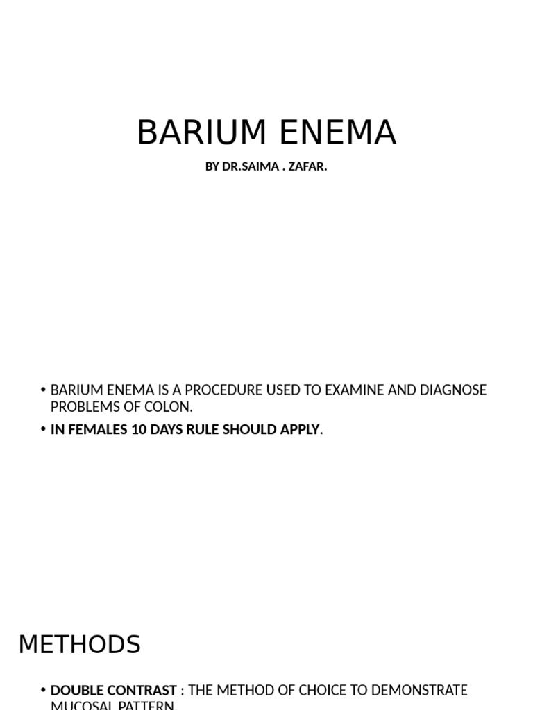 Barium Enema | PDF