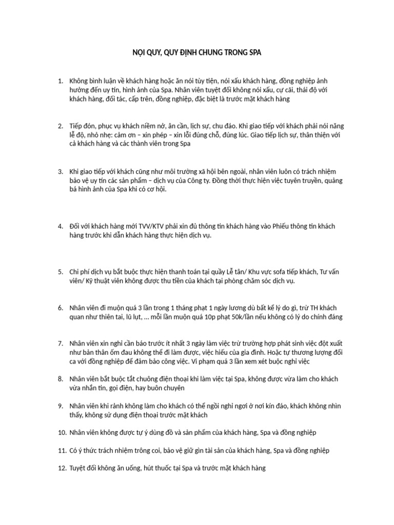 N I Quy Chung Trong Spa | PDF