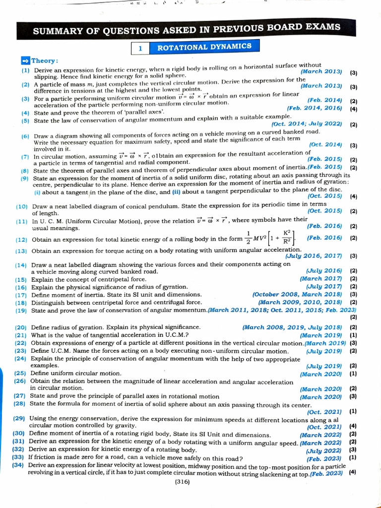 Phy. Theory PYQs | PDF