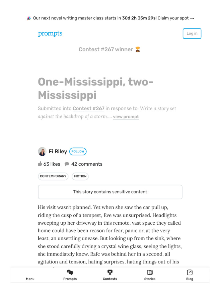 One-Mississippi, Two-Mississippi - A Fiction Short Story by Fi Riley ...