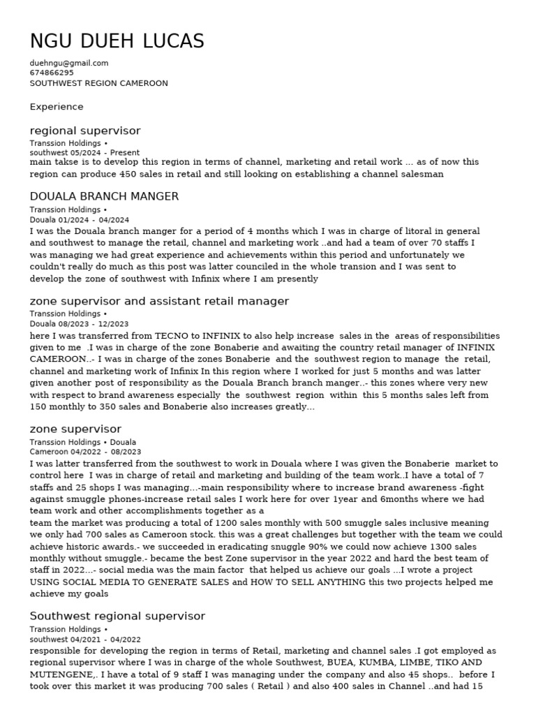 Lucas CV | PDF