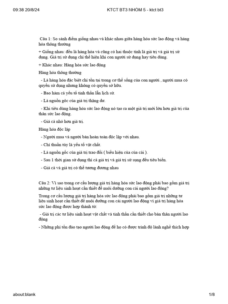 KTCT BT3 NHÓM 5 KTCT bt3 | PDF